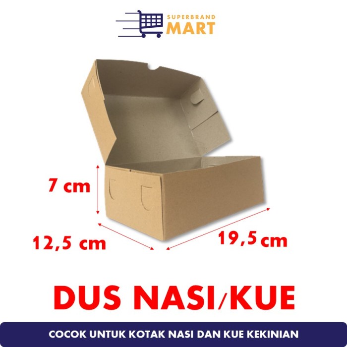 Jual Paper Lunch Box Kraft Full Laminasi Kotak Nasi Dus Nasi 19,5x12 ...