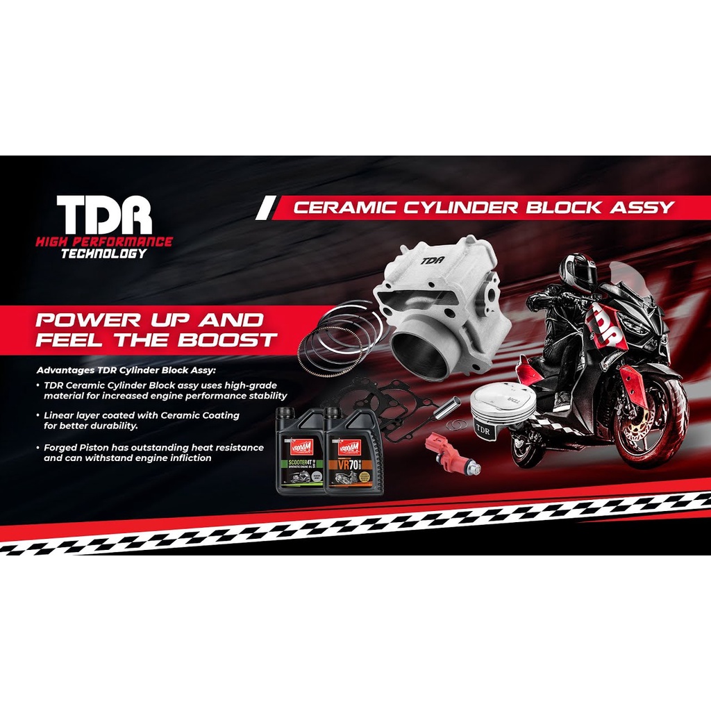 Jual PAKET BORE UP TERMURAH CYLINDER BLOCK TDR X MAX 300CC 76MM ...