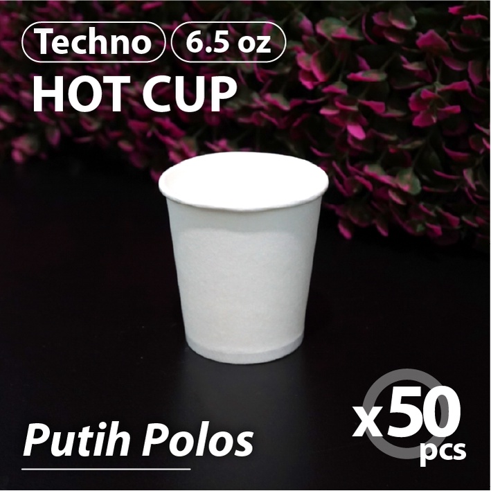 Jual Hot Cup 6.5 oz Techno Putih Polos - Paper Cup - Gelas Kertas | Shopee Indonesia
