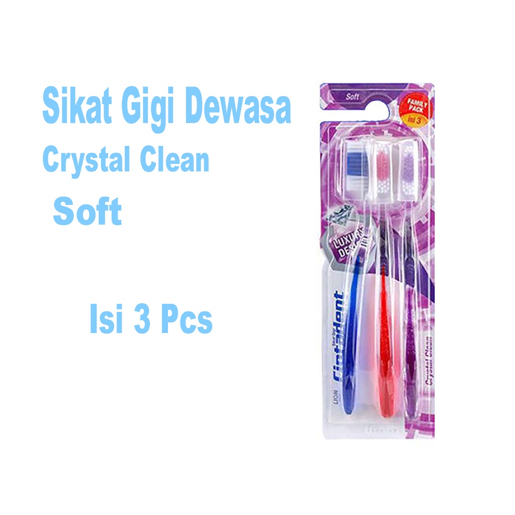 Jual Ciptadent Tootbrush Crystal Clean Soft Isi 3 Pcs - Sikat Gigi ...
