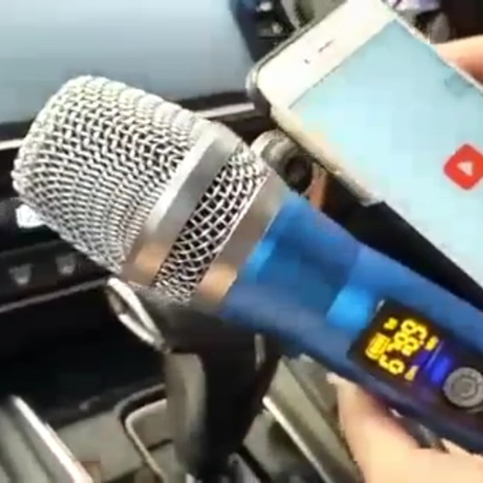 Jual wireless mic untuk karaoke di mobil lewat aux, tanpa alat tambahan ...