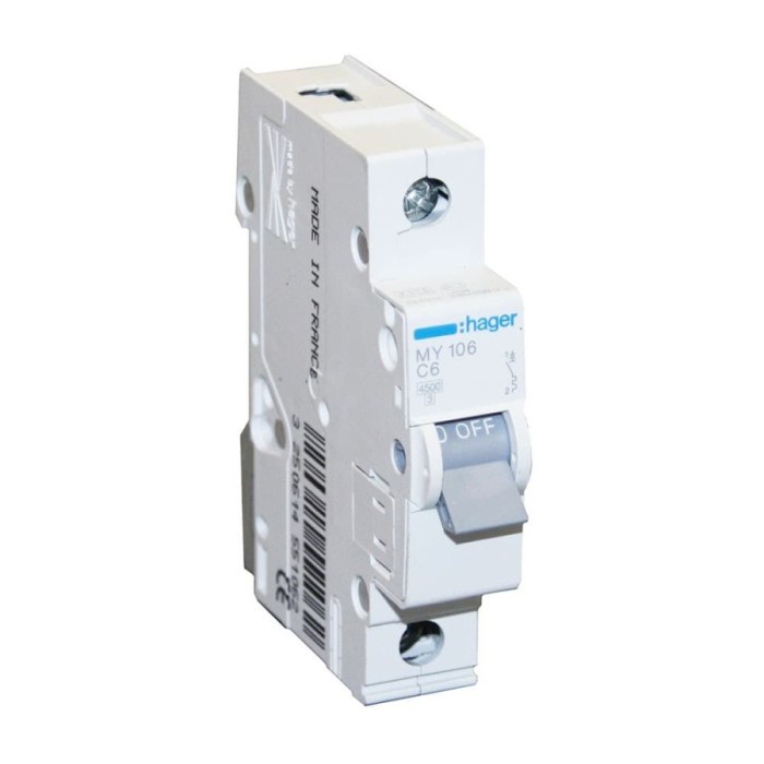 Jual MCB Hager 1Phase 1P Circuit Breaker 6A 10A 16A 20A 25A 6 10 16 20 25 A | Shopee Indonesia
