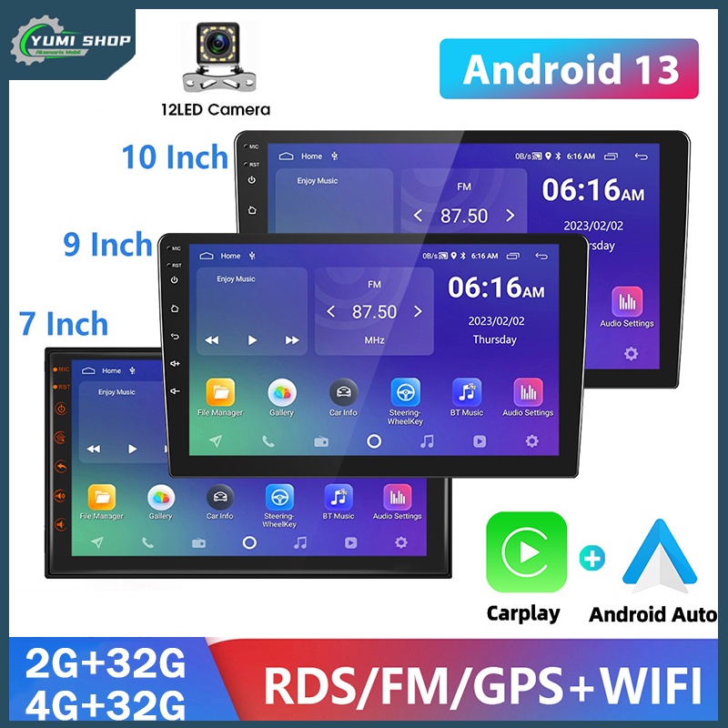 Jual Head Unit/Car Radio Mobil Navigasi/Head Unit 4G+32G Android12/Navigasi Layar Ips 7/9/10 ...