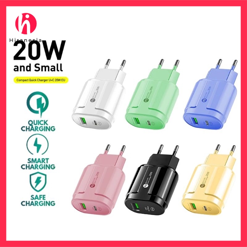 Jual HIRANESIA LENTIVEN Adaptor Charger fast charging USB Type C Kepala Charger 20W | Shopee ...