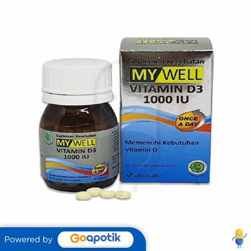 Jual Mywell Vitamin D3 1000 Iu Botol 20 Tablet | Shopee Indonesia