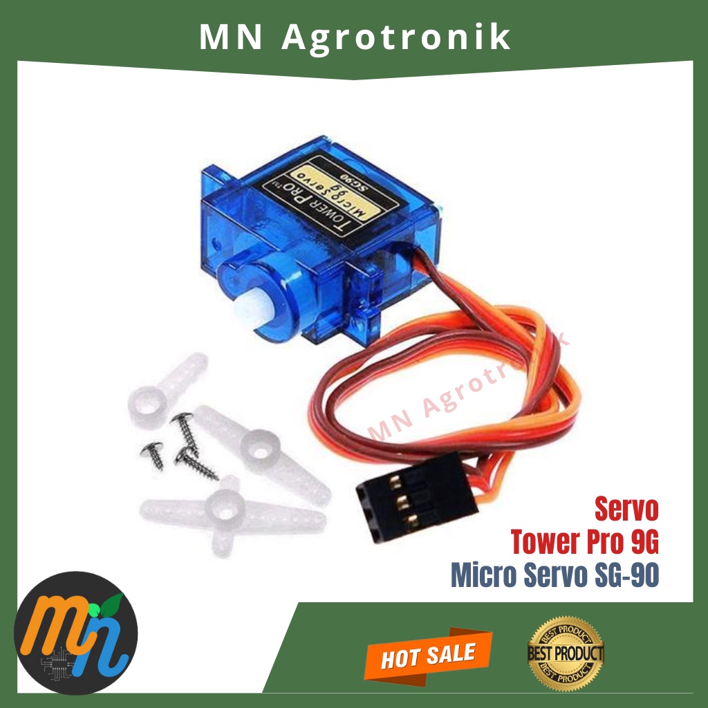 Jual TOWERPRO MOTOR SERVO SG90 SG-90 9G | Shopee Indonesia
