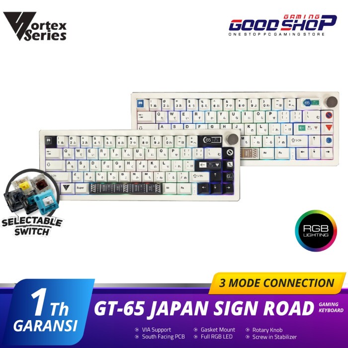 Jual VortexSeries GT-65 Wireless Mechanical Keyboard Gasket Mount ...