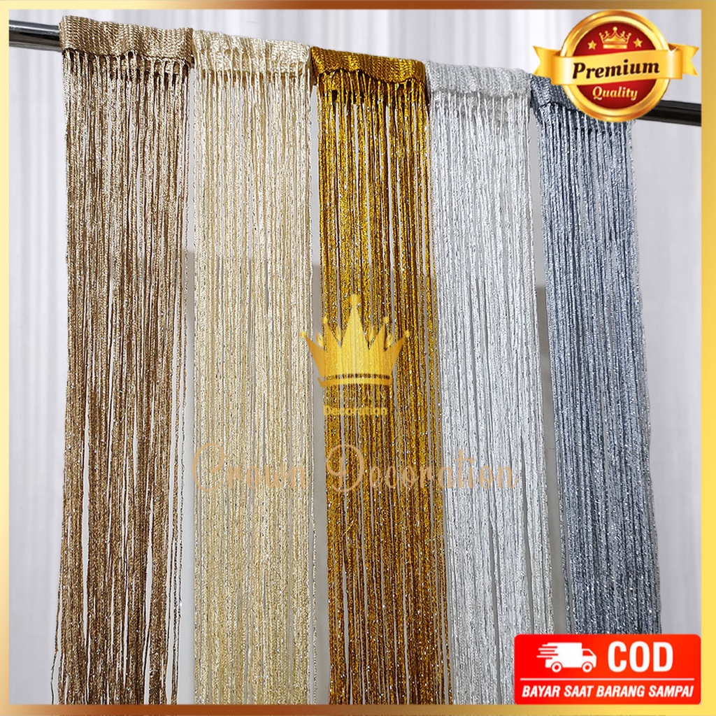 Jual TIRAI GLITTER 1X3 - HIAS/DEKORASI/BLING BLING/RUMBAI | Shopee ...