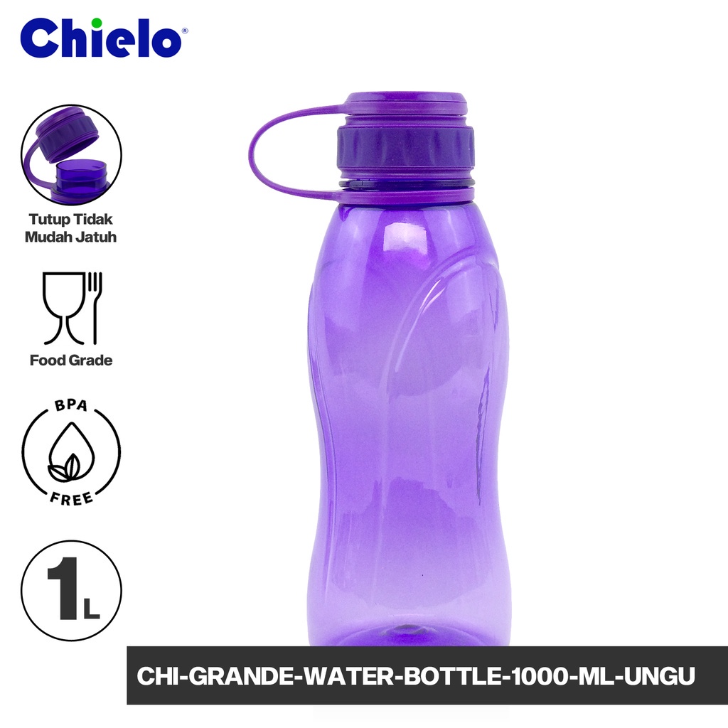 Jual Chielo Botol Minum Premium Plastik 1000 ML Grande Water Bottle ...