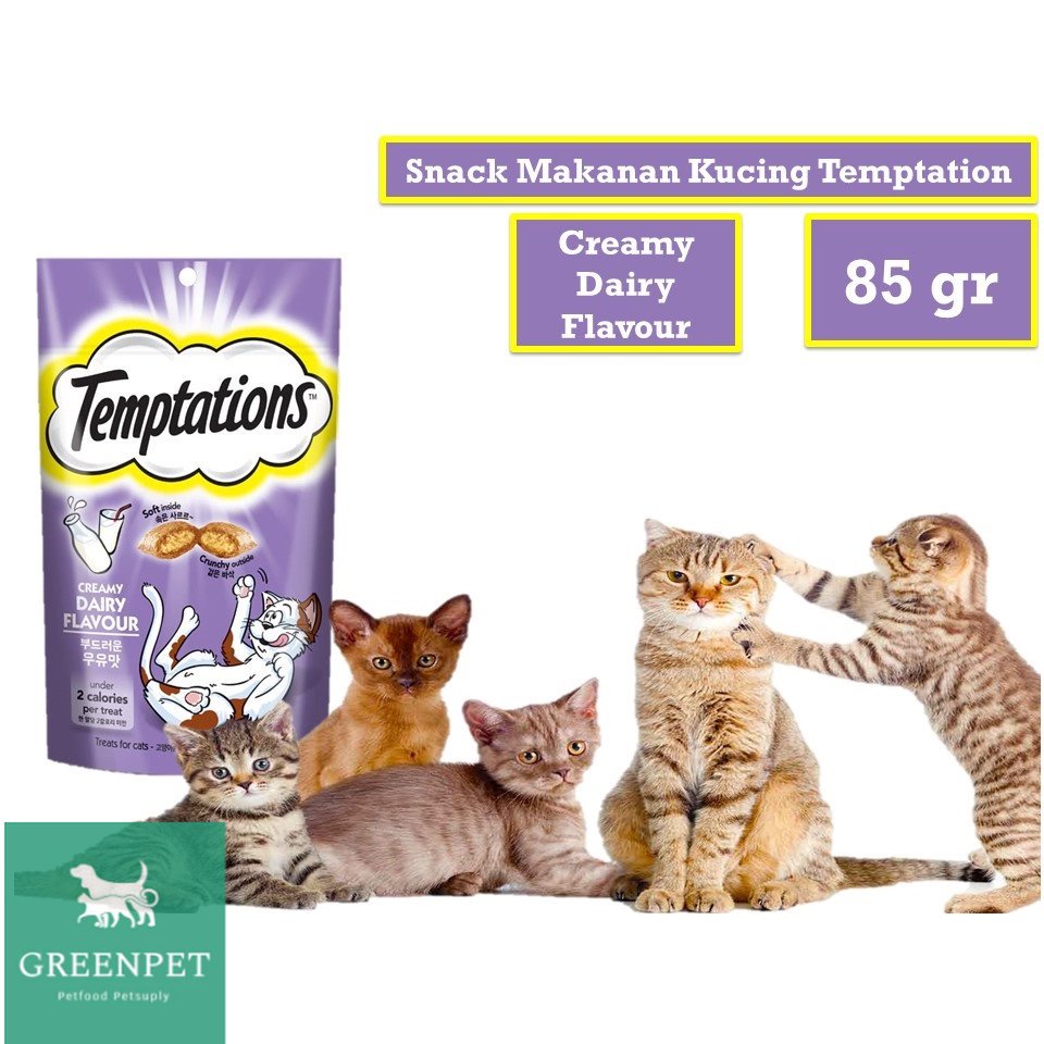 Jual Snack Makanan kucing temptation cemilan 85gr - Rasa Creamy Dairy ...