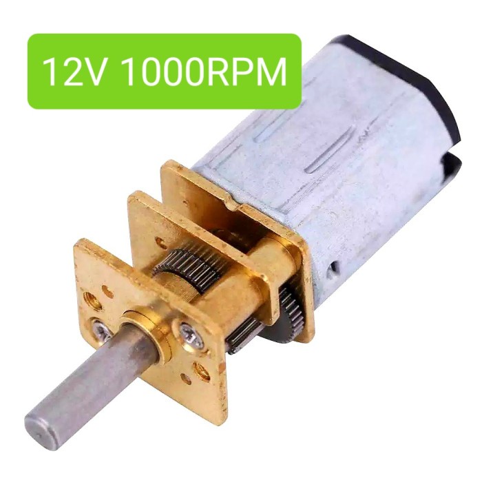 Jual DC12V 1000RPM Mini Gear Motor for Robotic High Torque GA12-N20 ...
