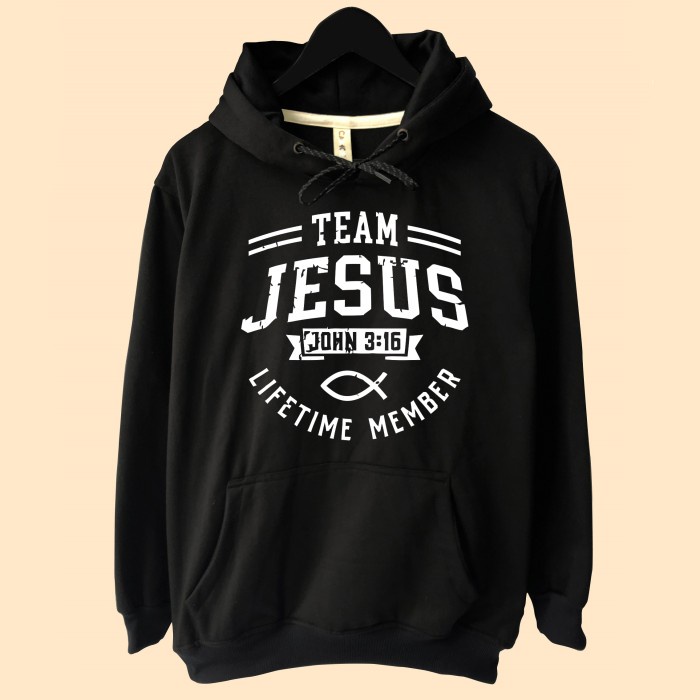 Jual Jaket Hoodie Rohani Kristen Team Jesus Christ Life Time Member ...
