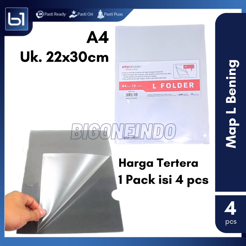 Jual Map L Bening Tebal, Clear Holder, Clear Sleeve, Map Plastik File ...