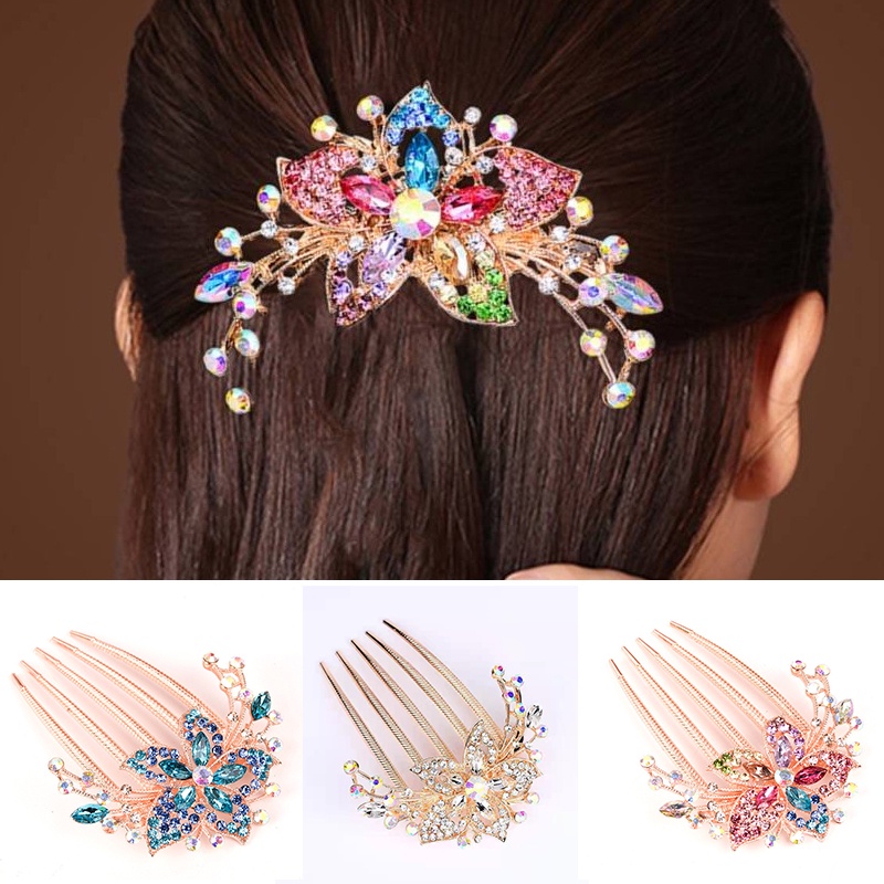 Jual COD Sirkam Rambut Tusuk Konde Korea Sisir Rambut Logam Jepit ...