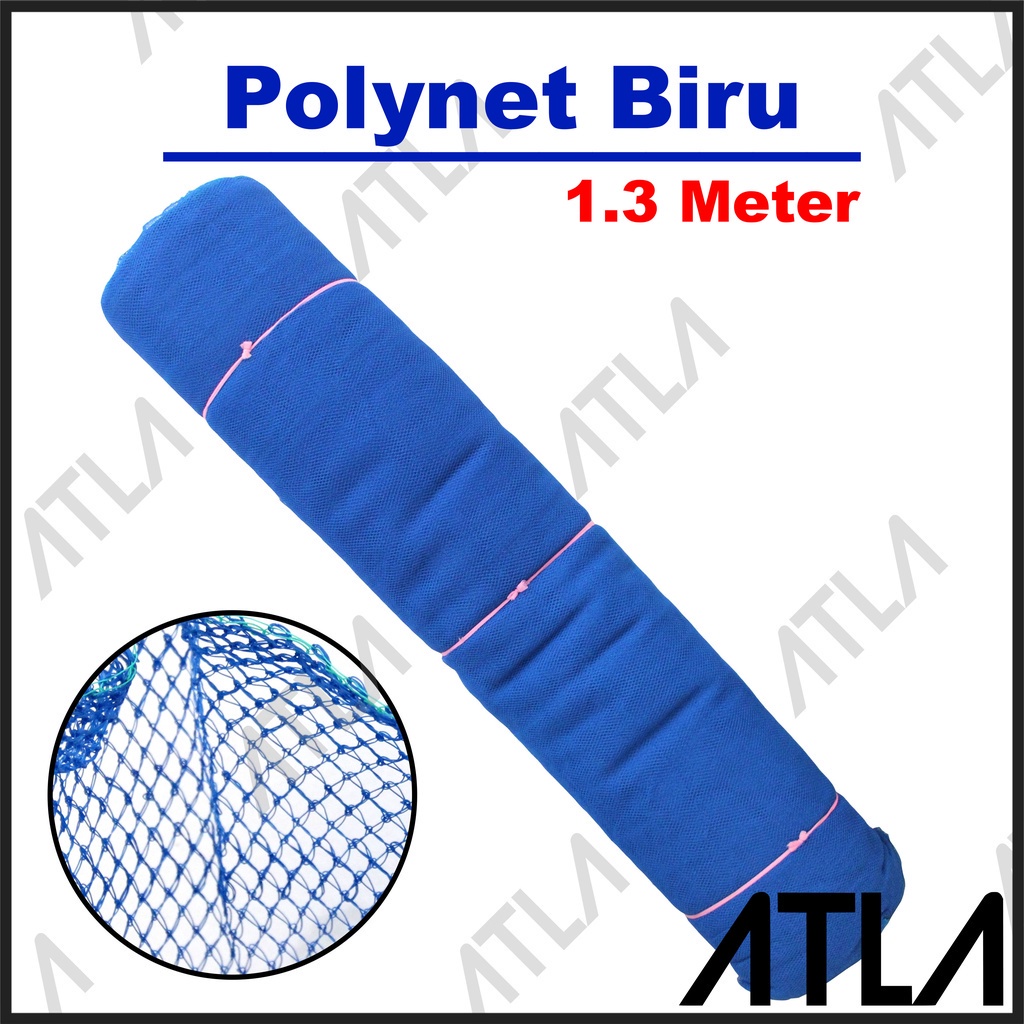 Jual Jaring Polynet Biru 1.3 Meter Waring Pagar Kolam Ikan Teduh ...