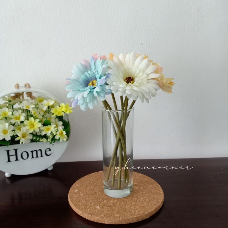 Jual Cylinder Vase / Vas Bunga Kaca Bening Tabung Tinggi Minimalis ...
