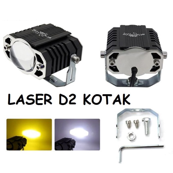 Jual Lampu LED Laser D2 KOTAK MINI tembak sorot high low beam mobil ...