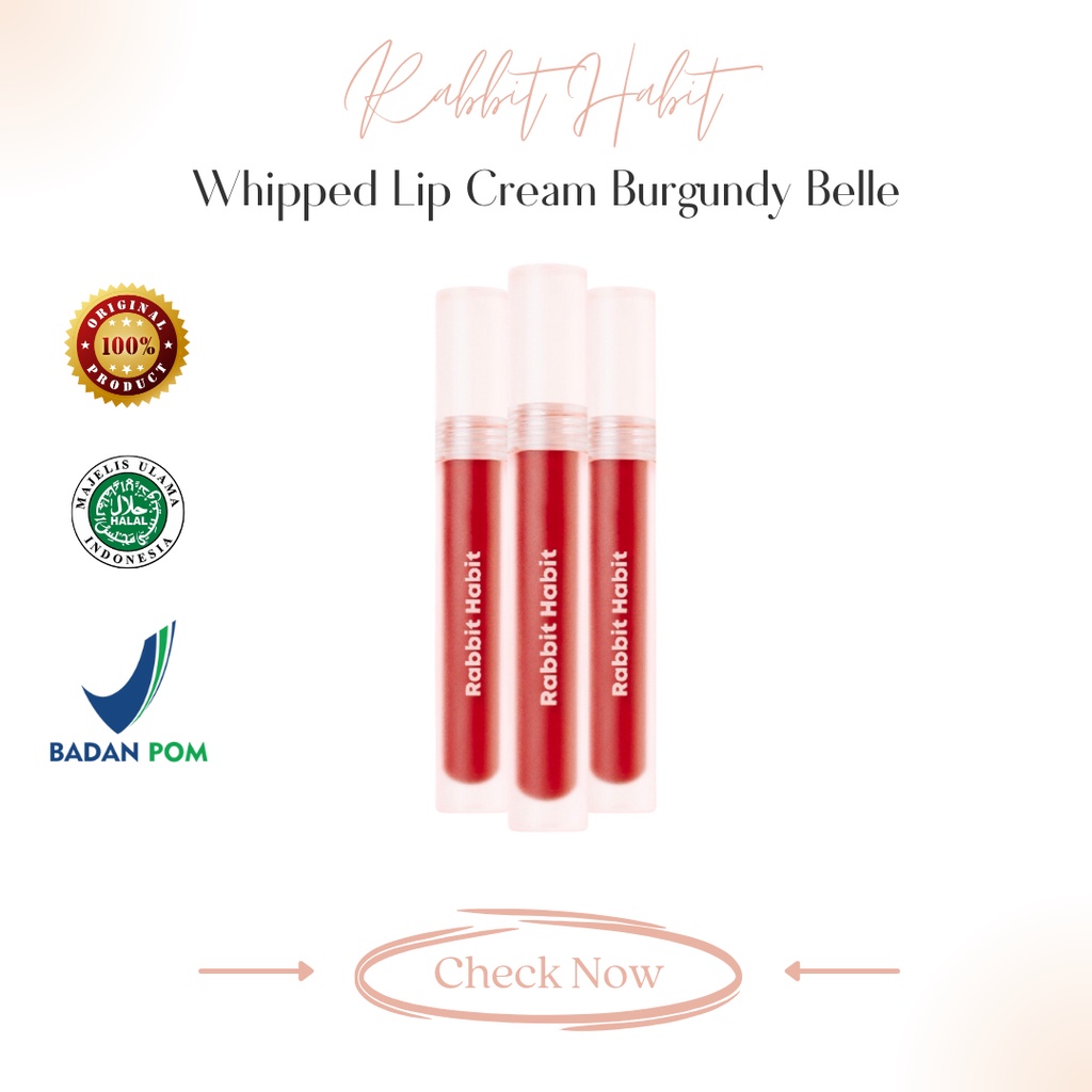 Jual Rabbit Habit Whipped Lip Cream #06 Burgundy Belle (100% ORIGINAL ...