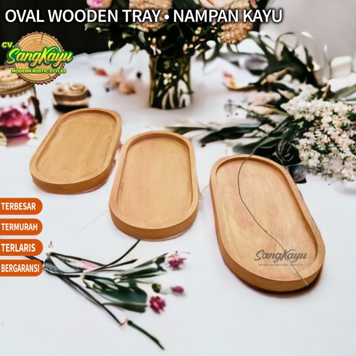 Jual Nampan Oval Besar Kayu- Elegan dan Fungsional,Ideal sebagai Piring ...