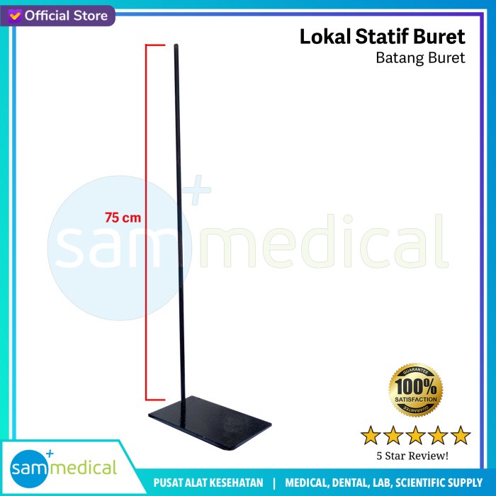 Jual Lokal Statif Buret / Batang Buret / Stand Burette 75cm | Shopee ...