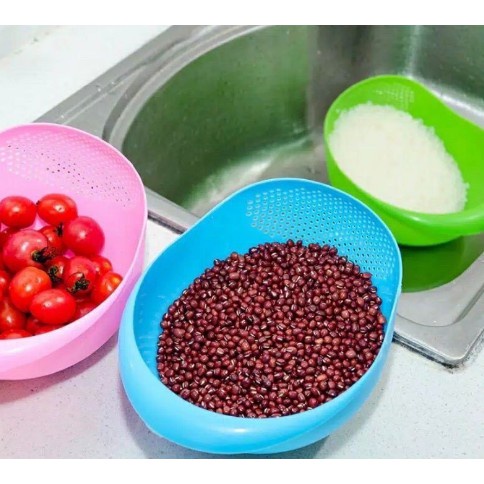 Jual BASKOM CUCI BERAS BUAH DAN SAYURAN Wadah waskom Cuci Beras & Buah ...