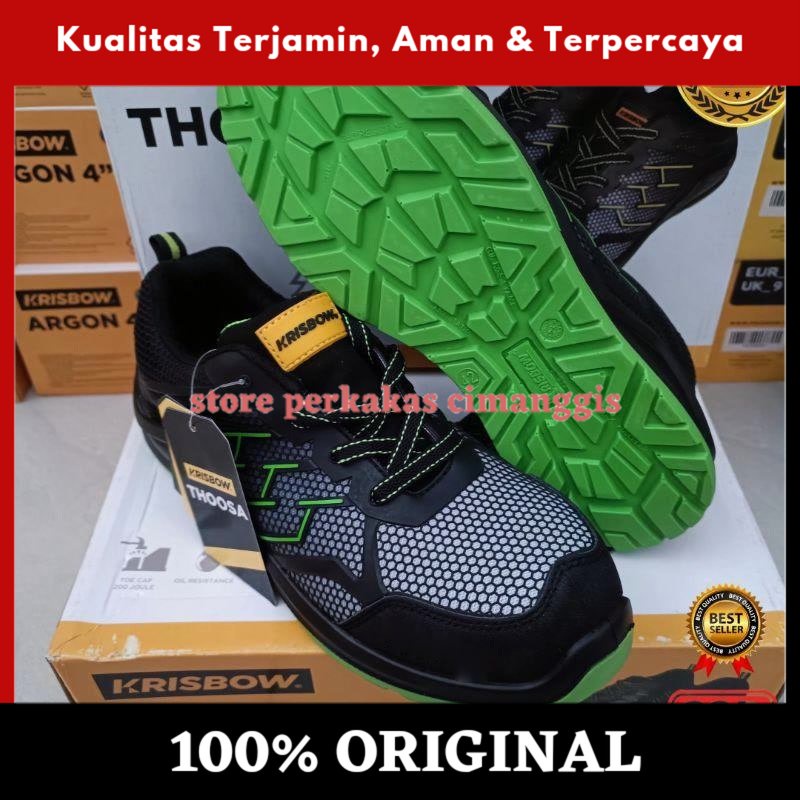 Jual Sepatu Sneakers Safety Shoes Krisbow Thoosa | Shopee Indonesia