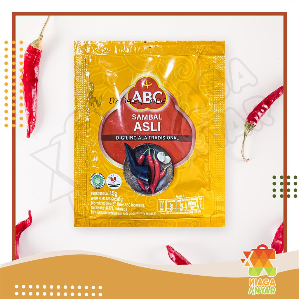 Jual NAS ABC Saus Sambal Asli Sachet Satuan / Saos Cabe Cabai Abc Lebar ...