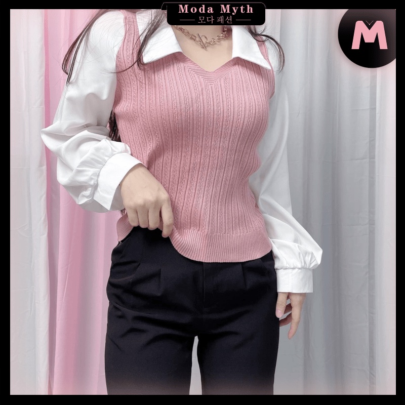 Jual MODAMYTH H33 - ATASAN WANITA KOREA LENGAN PANJANG LONG SLEEVES TOP SWEATER BLOUSE KOREAN ...