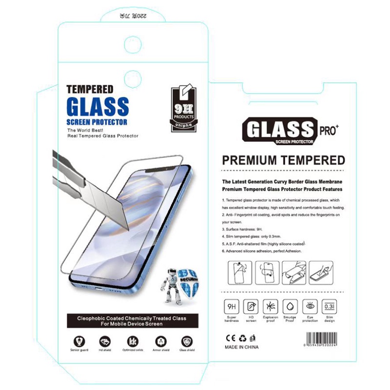 Jual Packingan Tempered Glass New Paper Packaging 10 Dalam 1 Box ...