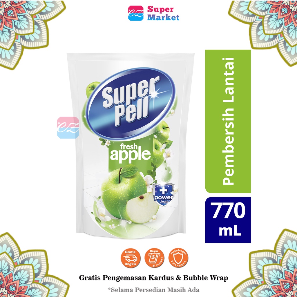 Jual SUPERPELL Pembersih Lantai Fresh Apple 770 ML | Shopee Indonesia