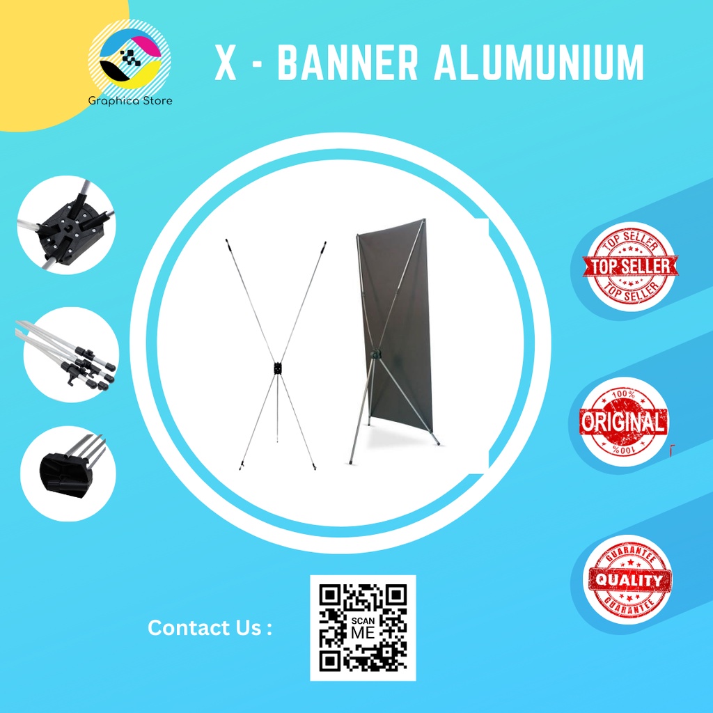Jual Tiang Rangka X BANNER Alumunium 60 x 160 cm | Shopee Indonesia