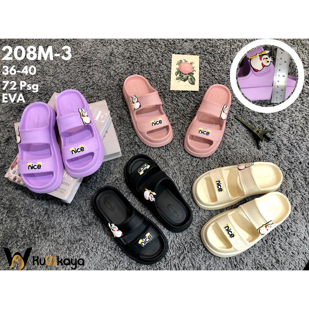 Jual Sandal Slop Wanita Eva Ban 2 Motif Mixue Nice Colorfull Sol Tebal ...