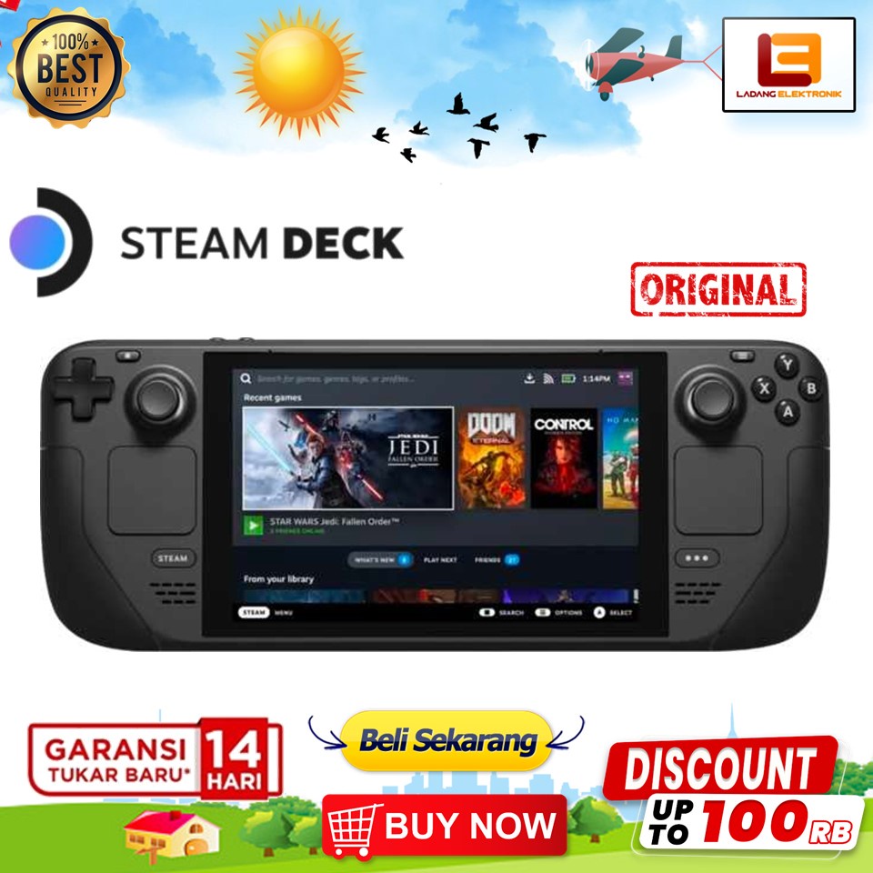 Jual Valve SteamDeck Handheld Gaming PC Steam Deck - 256 gb, STANDARD BOX | Shopee Indonesia