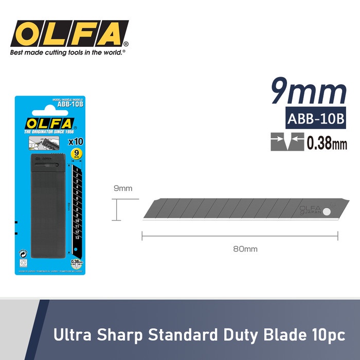 Jual Refill Blade Olfa ABB-10B 9 mm Spare Blade (10 Pcs) | Shopee Indonesia