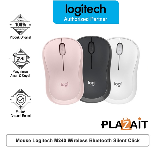 Jual Mouse Logitech M240 Wireless Bluetooth Silent Click | Shopee Indonesia