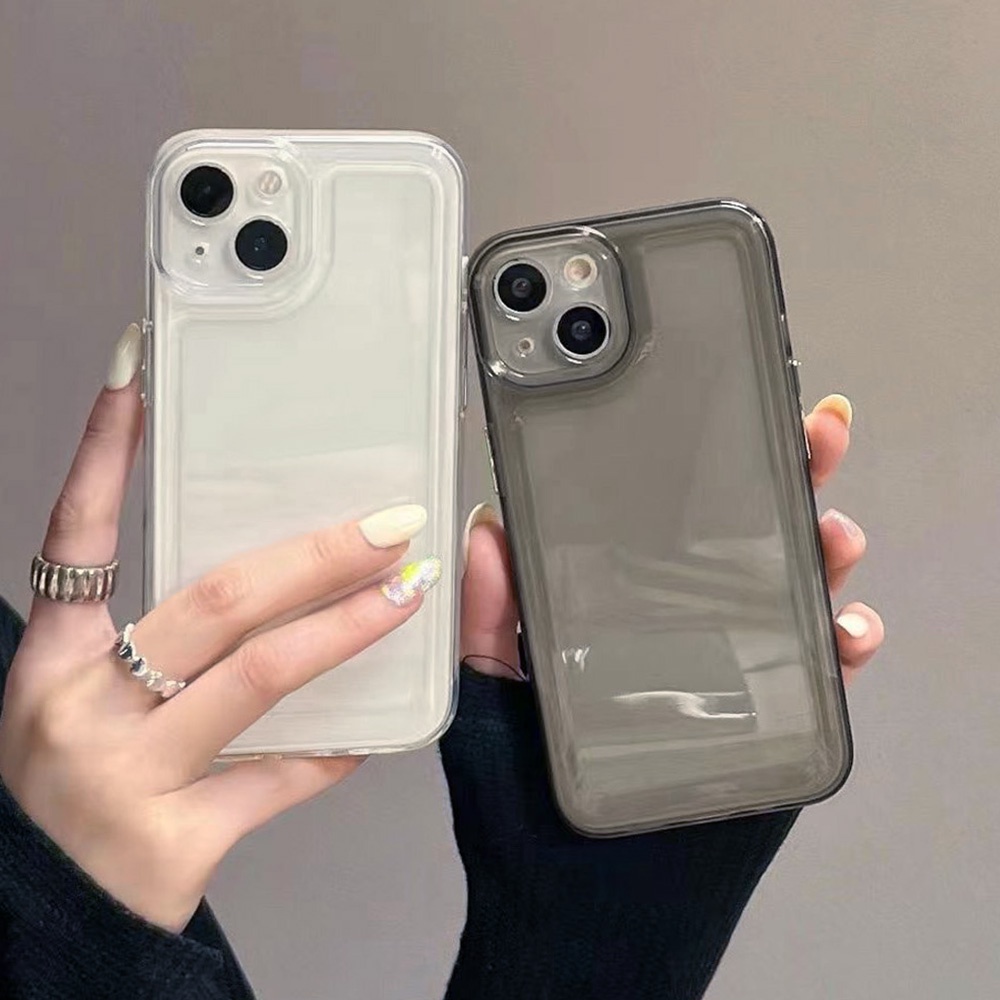 Jual Space Clear Case TPU Tebal Transparan For iPhone XR 11 14 13 12 11 ...