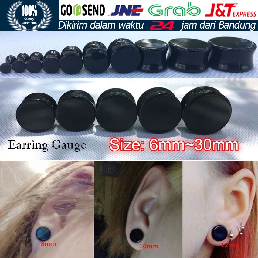 Jual 2Pcs Pembesar Tindik Telinga Model Flare Ganda Warna Polos Untuk ...