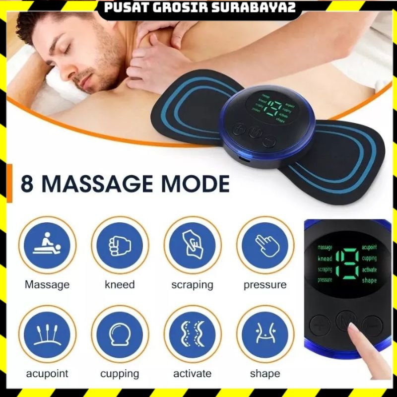 Jual Alat Pijat Leher Terapi Mini Pad Mat Electric Massage Recharging ...