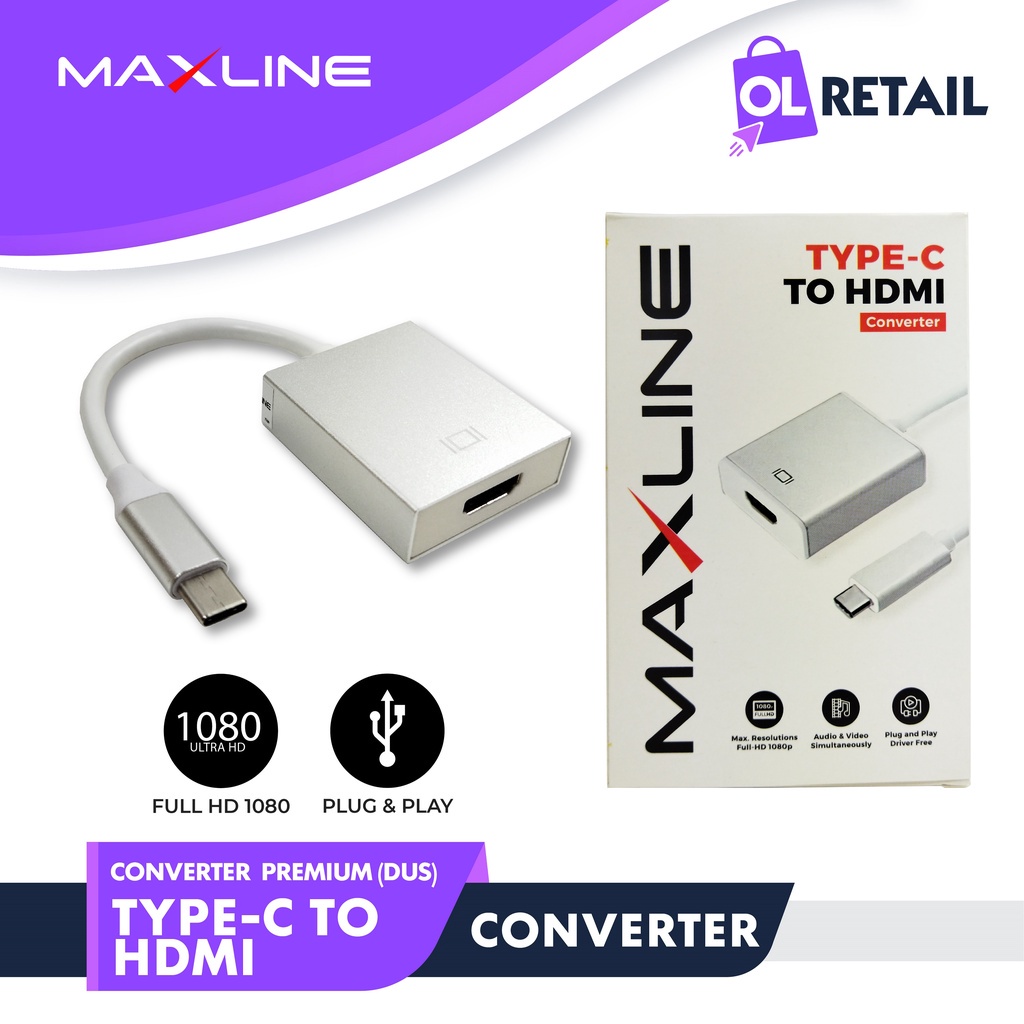 Jual Converter MAXTECH Cable USB 3.1 Type C TO HDMI / USB 3.1 TYPE C TO HDMI - GARANSI RESMI ...