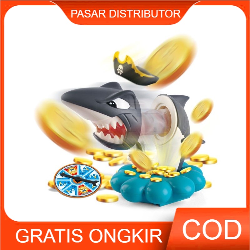 Jual Mainan Anak SHARK PIRATE Mainan Prank Mainan board Game Hiu Bajak ...