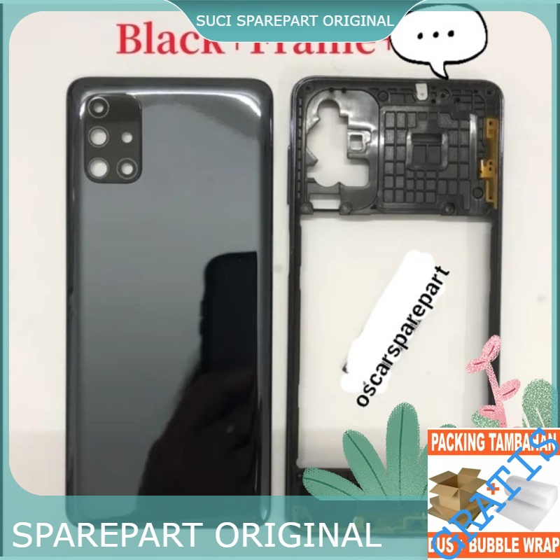 Jual BACKDOOR BACK KESING FULLSET BEZZEL SAMSUNG M51 ORIGINAL NEW ...