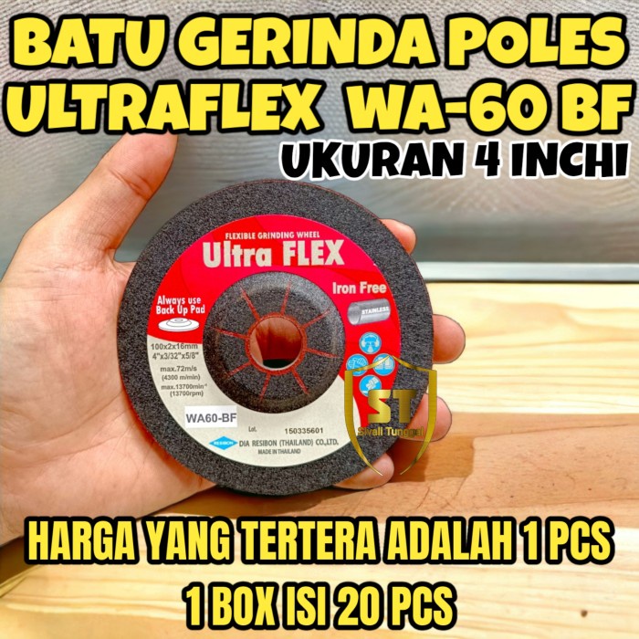 Jual ULTRA FLEX WA-60-BF BATU GERINDA POLES/FLEXIBEL 4"×2MM | Shopee ...
