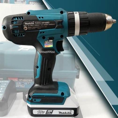 Jual MAKITA Cordless Hammer Drill HP488D003 Bor Baterai Set HP 488 D003 ...