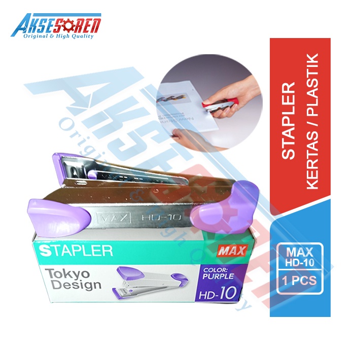 Jual MAX STAPLER [HD-10] / STAPLES SEDANG / HEKTER / PENGOKOT / CEKREKAN / KERTAS / PLASTIK ...
