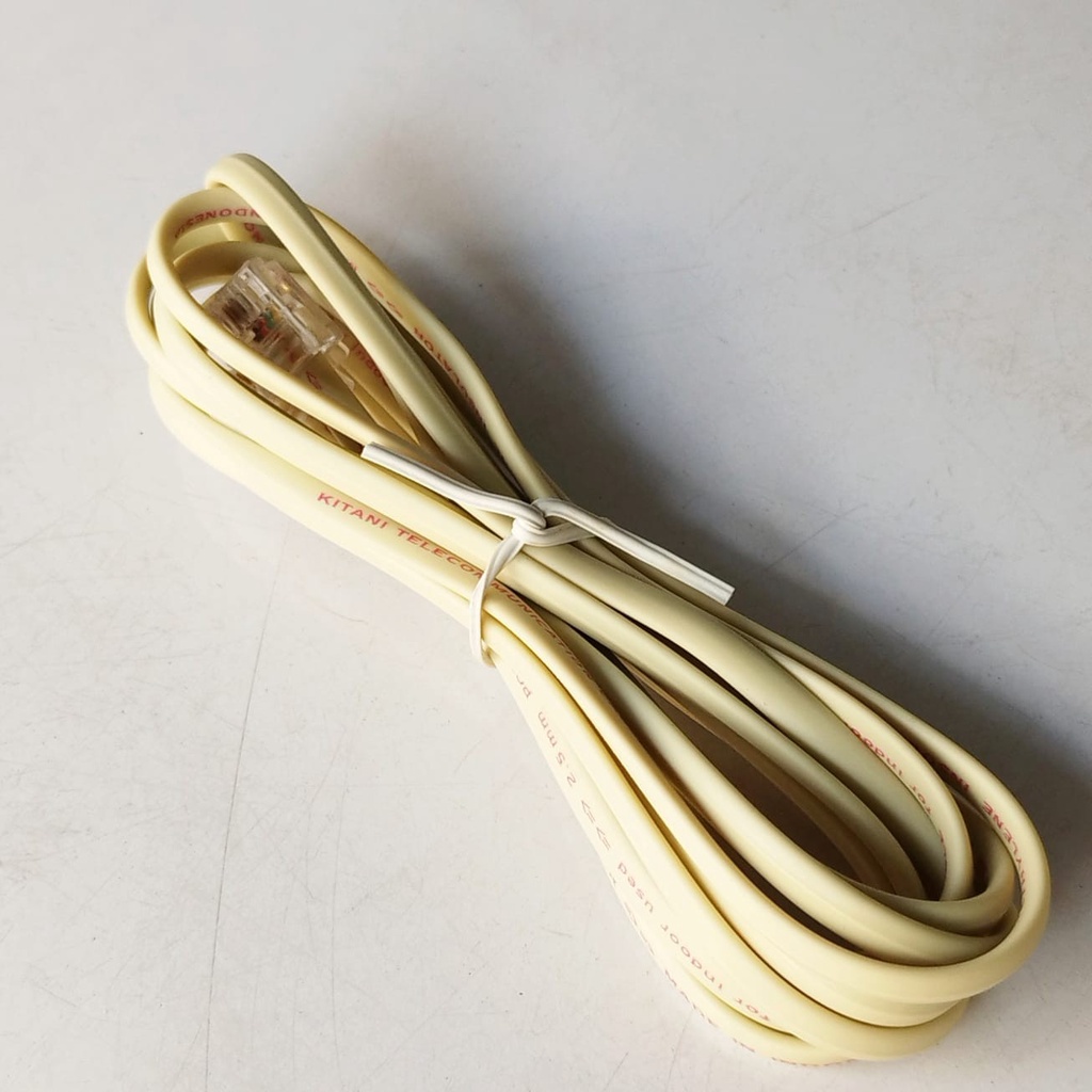 Jual Kabel Line Telepon RJ11 isi 4 2m merk KITANI | Shopee Indonesia