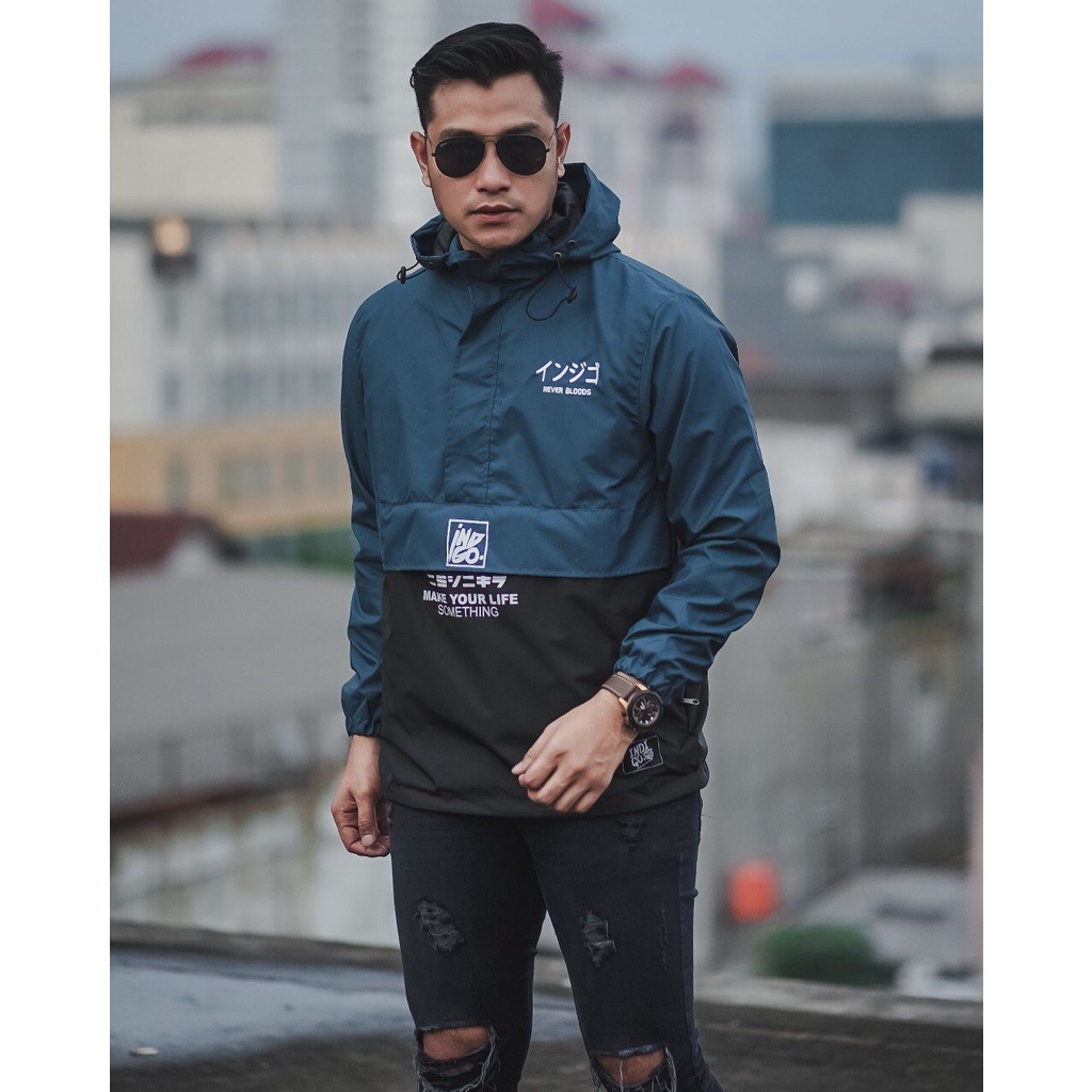 Jual JAKET CAGOULE PRIA JAPAN INDIGO -JAKET TASLAN JAKET PARASUT MURAH ...
