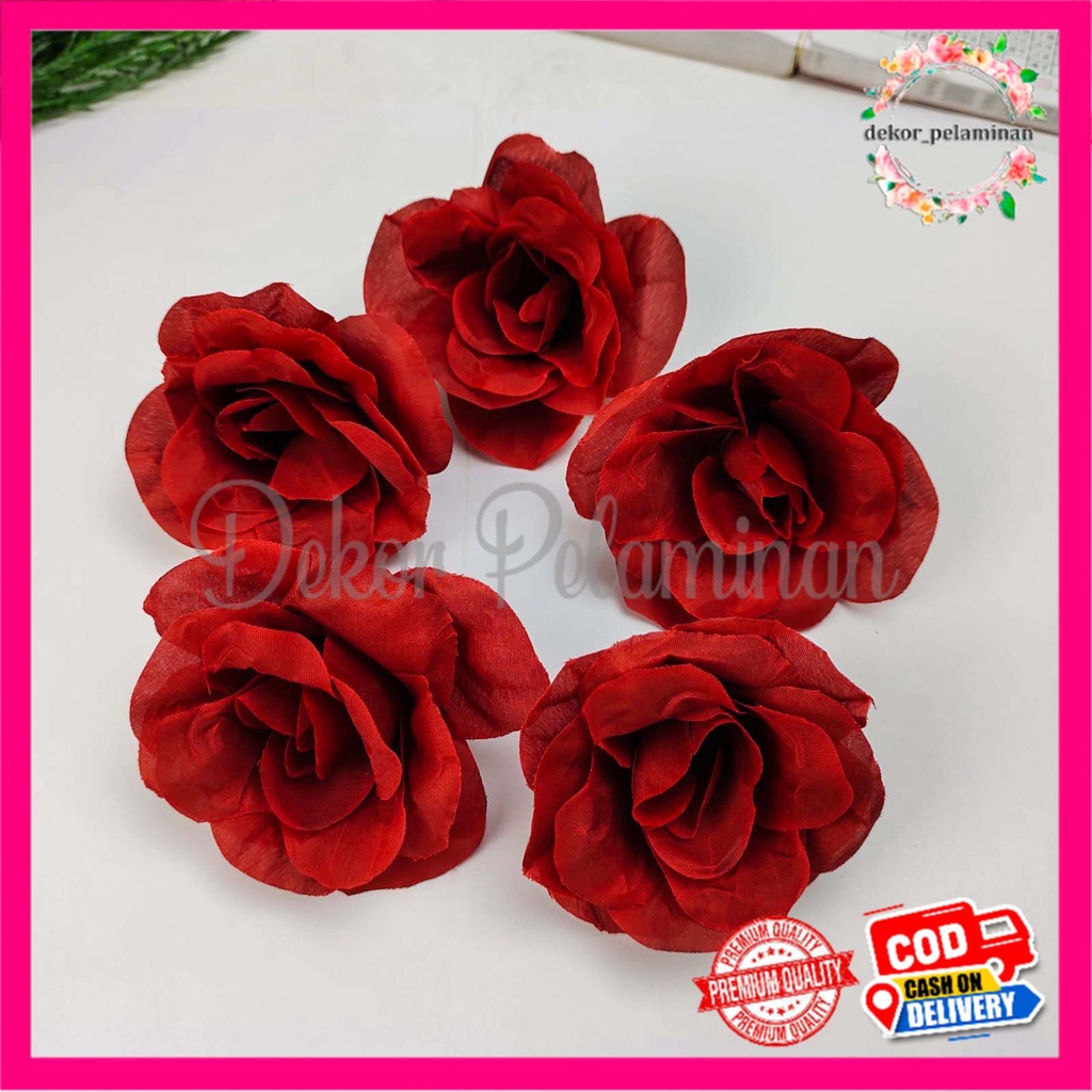 Jual 1 PCS KELOPAK KEPALA KUNTUM MAWAR WAVE PLASTIK ARTIFICIAL DEKORASI ...