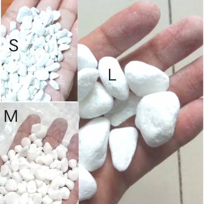 Jual Batu Putih Italy Kemasan Karung [8 kg] - White Italian Pebble ...