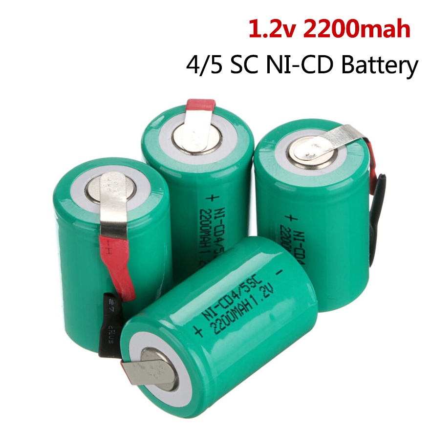 Jual 2-20pcs 4/5 SC NI-CD Baterai 1.2V 2200mah Sub C Baterai Isi Ulang untuk DIY Obeng Bor ...