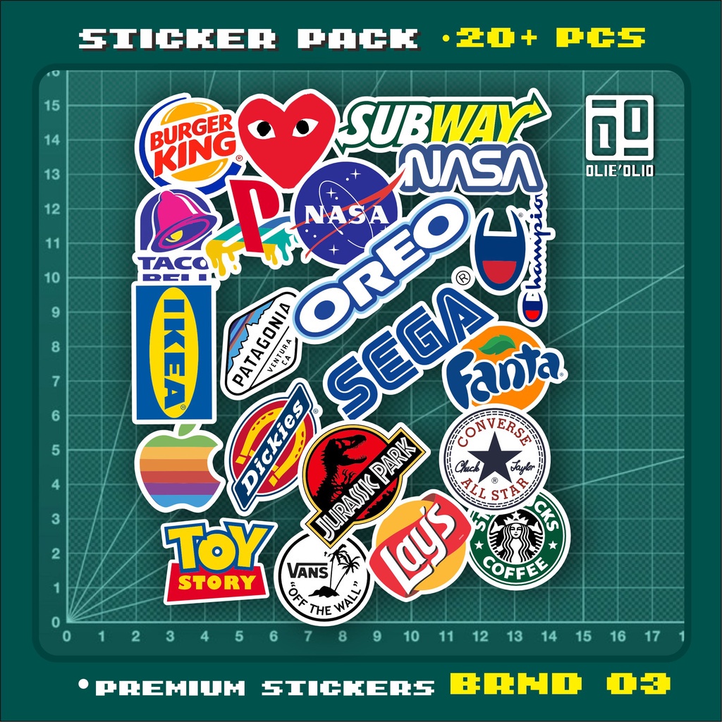 Jual STICKER PACK LOGO BRAND 2 | STIKER TUMBLER | STIKER LAPTOP KOPER ...
